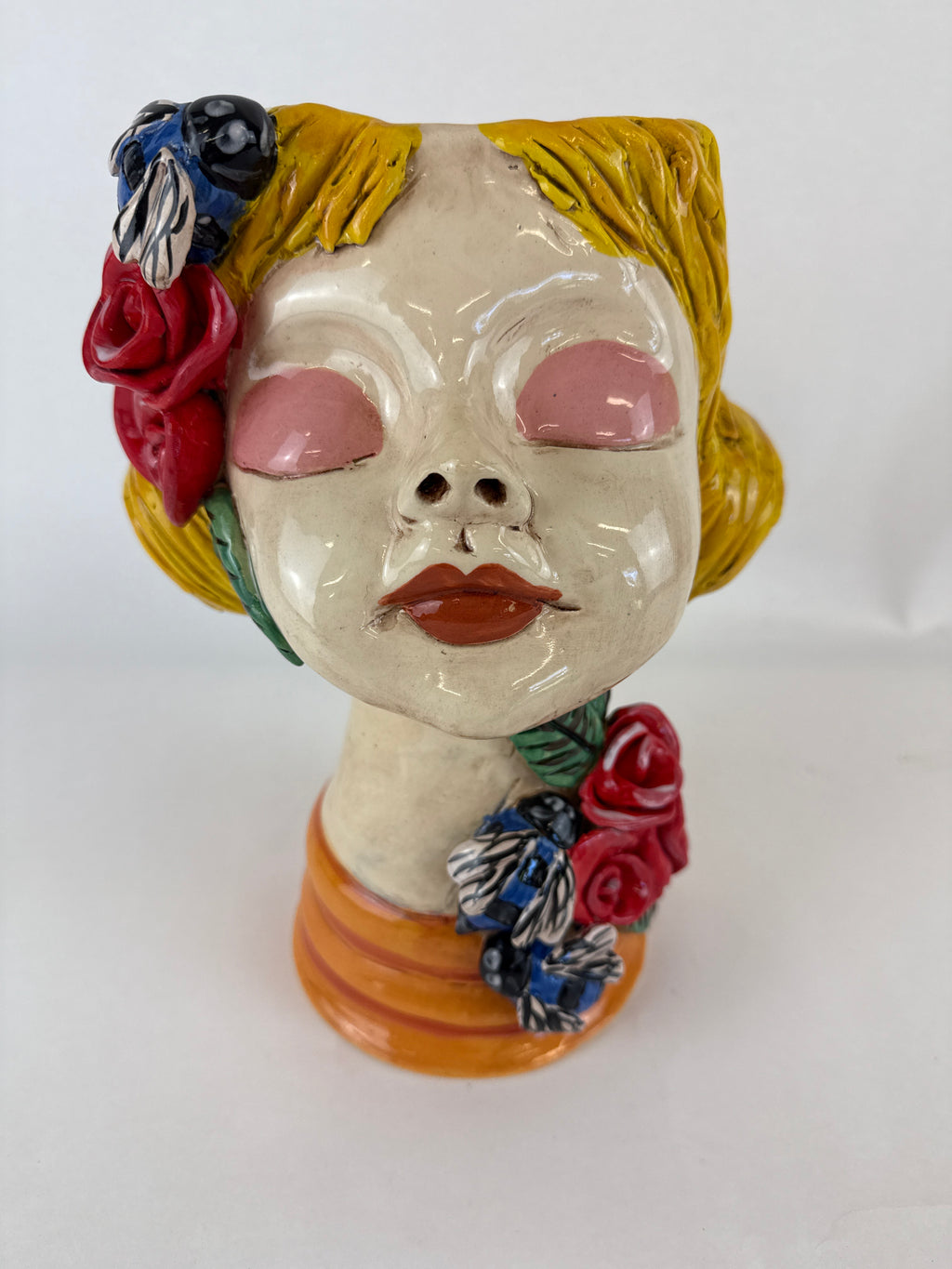 Head Planter - Blue Banded Bees – Monte Lupo Arts